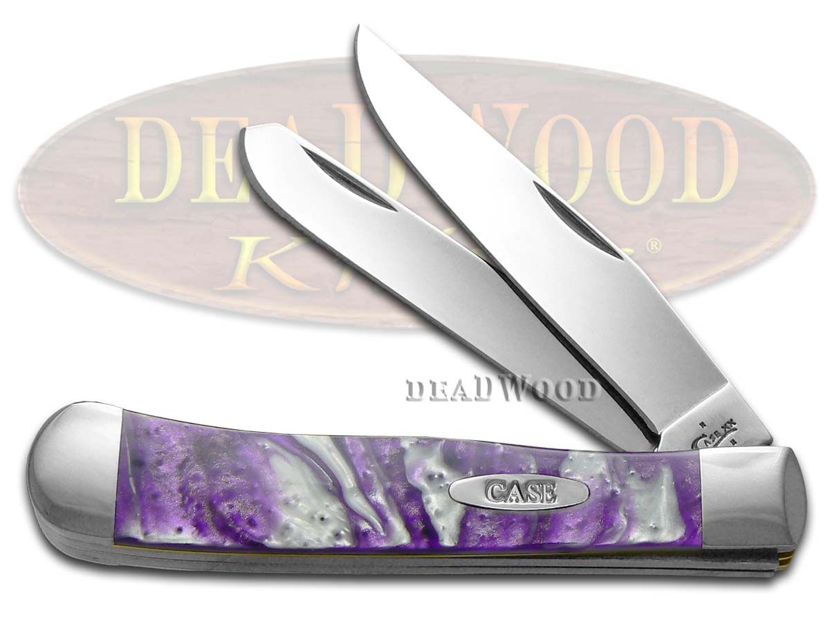Case XX Purple Luster Corelon Trapper Stainless Pocket Knife 6073 PL ...