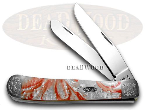 Case XX Engraved Bolster Series Genuine Peppermint Corelon Trapper ...