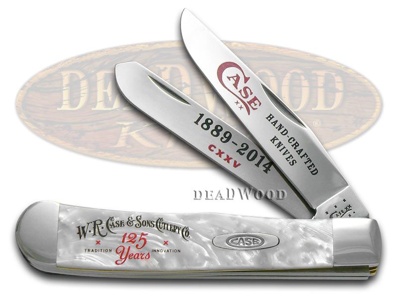 Case XX 125th Anniversary White Pearl Trapper Stainless Pocket Knife ...
