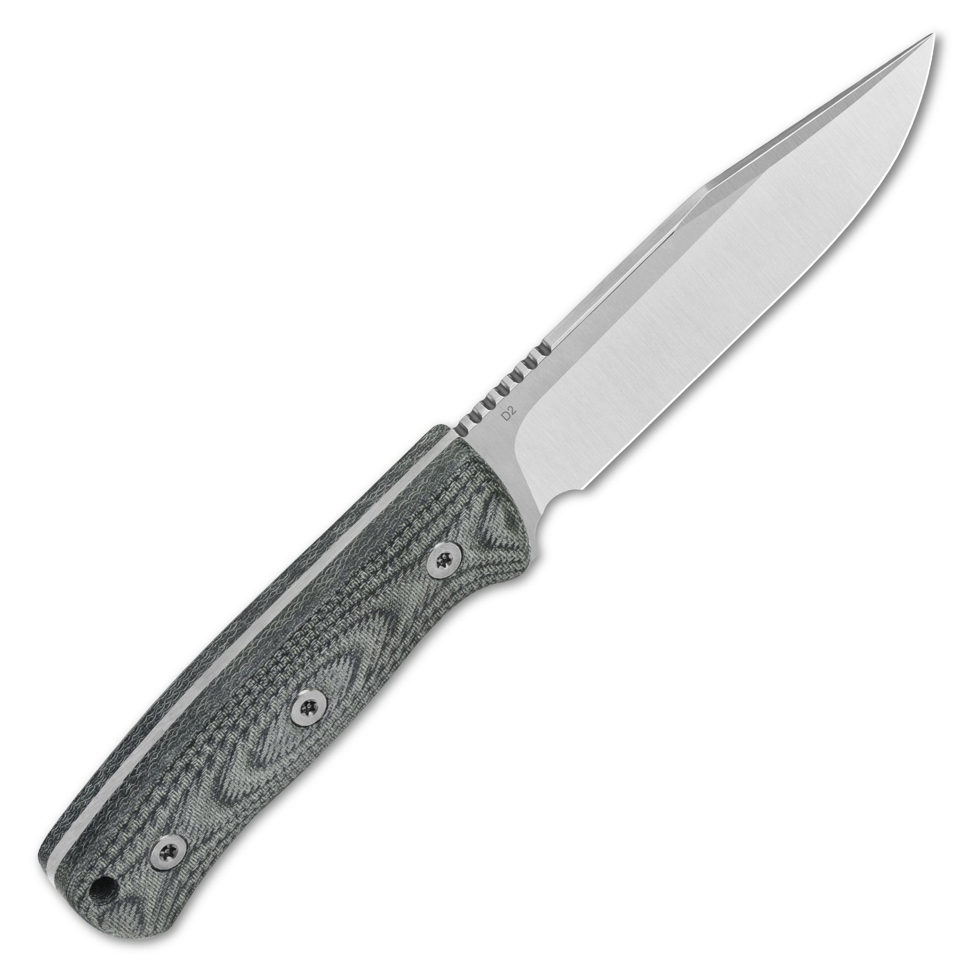 QSP Bison Fixed Blade 134-B Knife D2 Semi-Stainless Steel & Denim ...