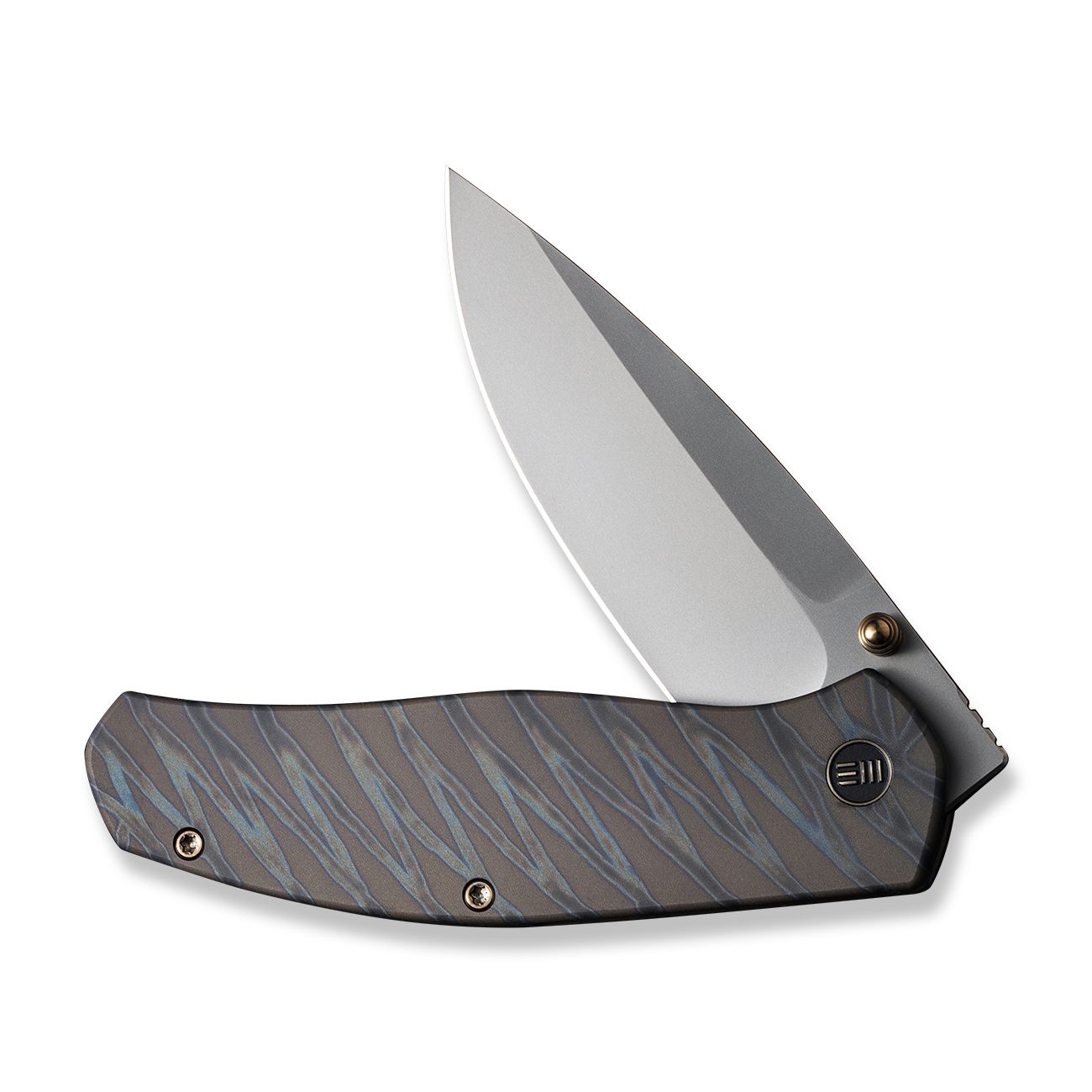 WE KNIFE Esprit Frame Lock 20025B-B Tiger Stripe Titanium CPM 20CV ...