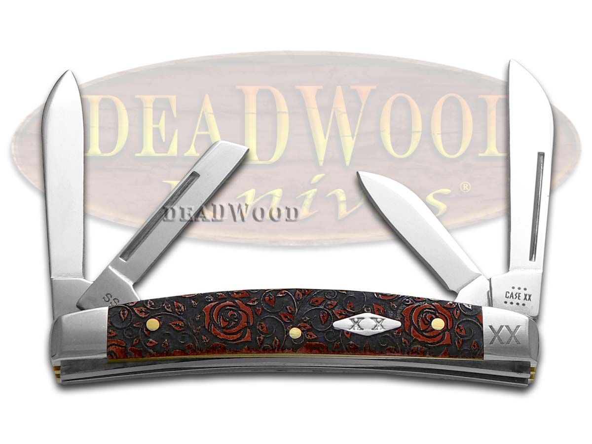 Case XX Small Congress Red Bone Roses Stainless Steel 1/500 Pocket ...
