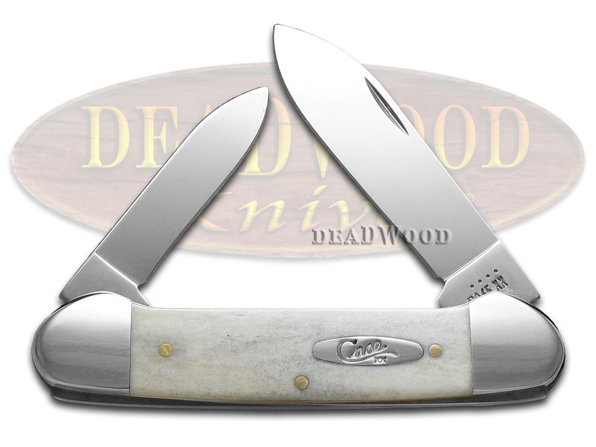 Case XX Canoe Smooth Natural Bone 22435 Stainless Pocket Knife ...