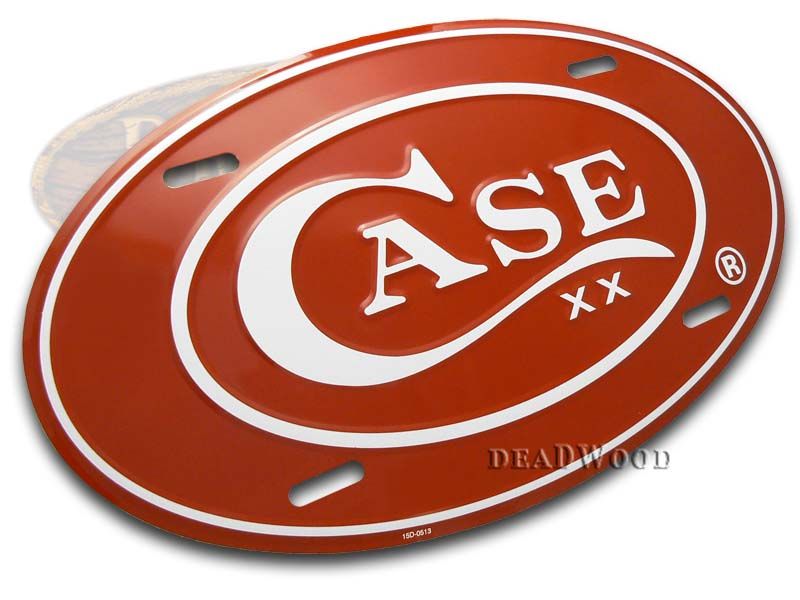 Case XX Red Oval Embossed Aluminum License Plate 52441 - ACC-CA52441 ...