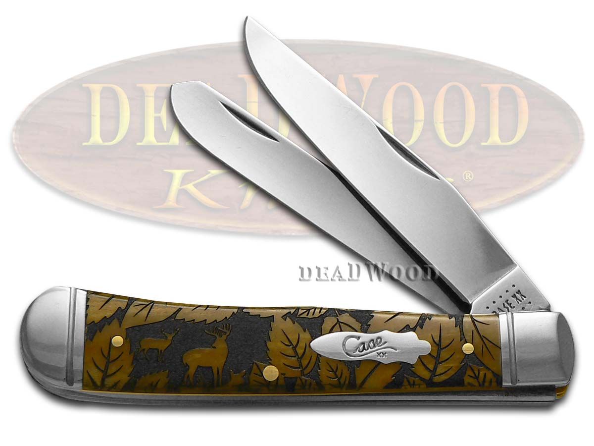 Case XX Wildlife Series Deer Antique Bone Trapper 1/500 Stainless ...