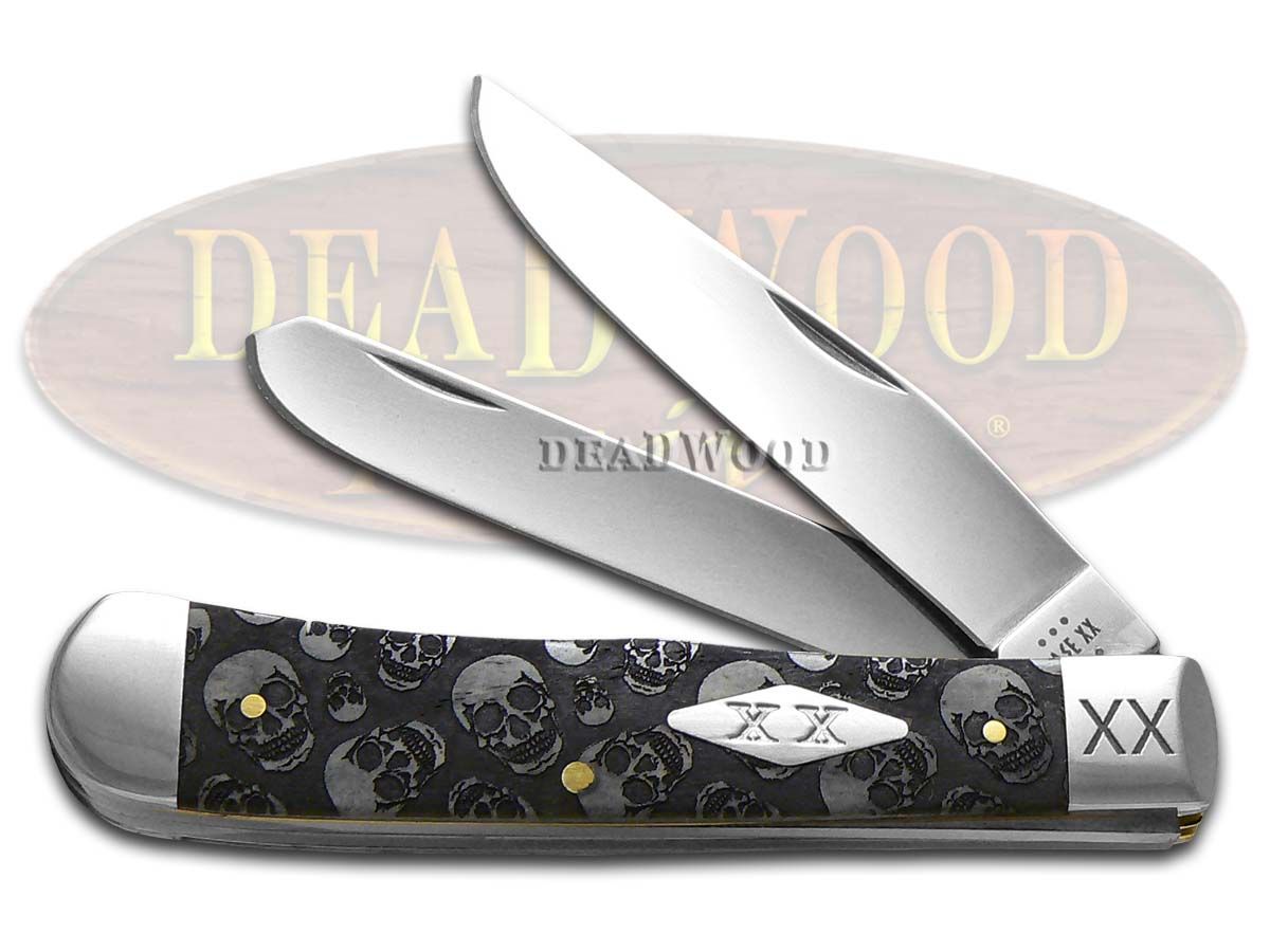 Case XX Trapper Skulls Gray Bone 6703SK Stainless Pocket Knife ...