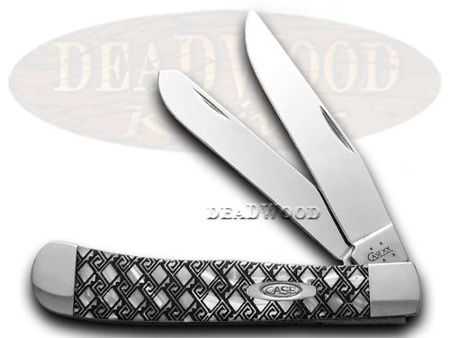 Case XX Celtic Maze Etche Trapper - White Pearl Corelon Pocket Knife ...