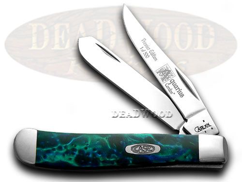Case XX Aquarius Genuine Corelon 1/500 Mini Trapper Pocket Knife 9207AQ ...