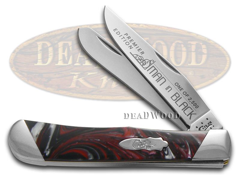Case XX Slant Series Man In Black Trapper 1/2500 Stainless Pocket Knife ...