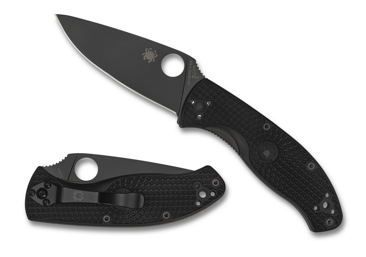 Spyderco Black Fiberglass Reinforced Nylon FRN Tenacious Liner Lock ...