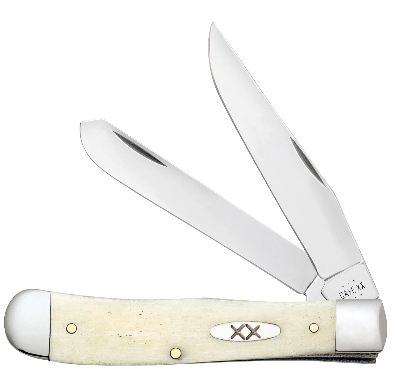 Case XX Trapper Smooth Natural Bone 13310 Stainless Steel Pocket Knife ...