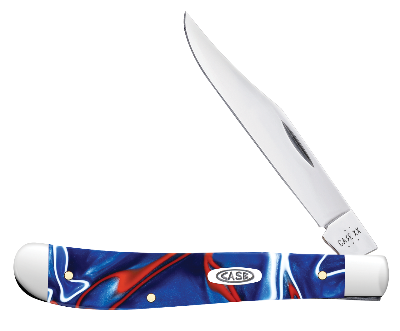 Case XX Slimline Trapper Patriotic Kirinite 11229 Stainless Pocket ...