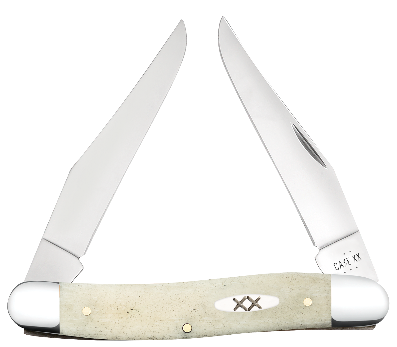 Case XX Muskrat Smooth Natural Bone 13317 Stainless Pocket Knife ...