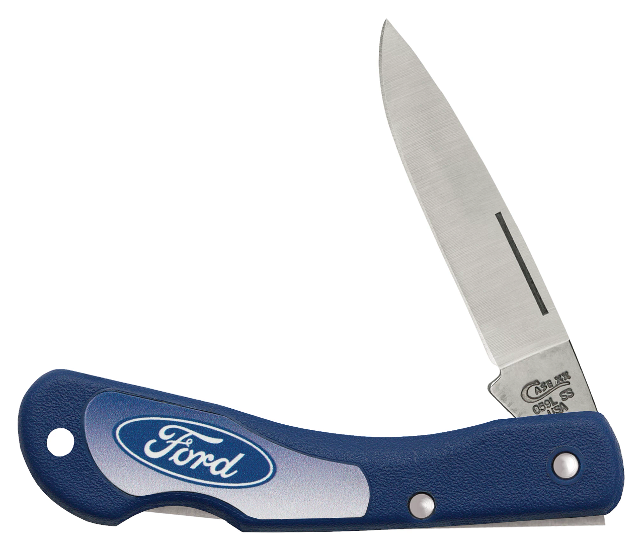 Case XX Mini Blackhorn Ford Blue Synthetic 14340 Stainless Pocket Knife ...