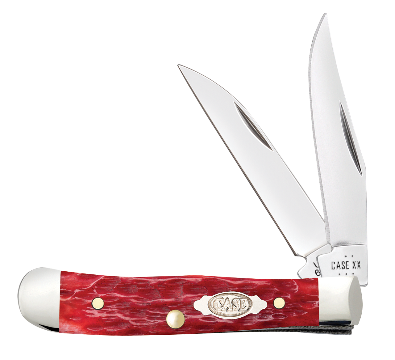 Case XX Tiny Trapper Peachseed Dark Red Bone 31944 Carbon Steel Pocket ...
