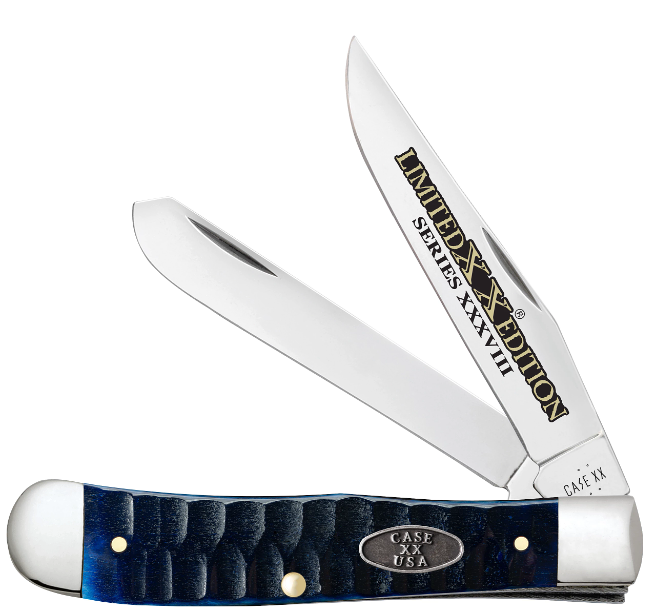 Case XX Trapper Limited Edition Gator Jig Ocean Blue Bone 53980 Stainless Pocket Knife - CA53980 ...