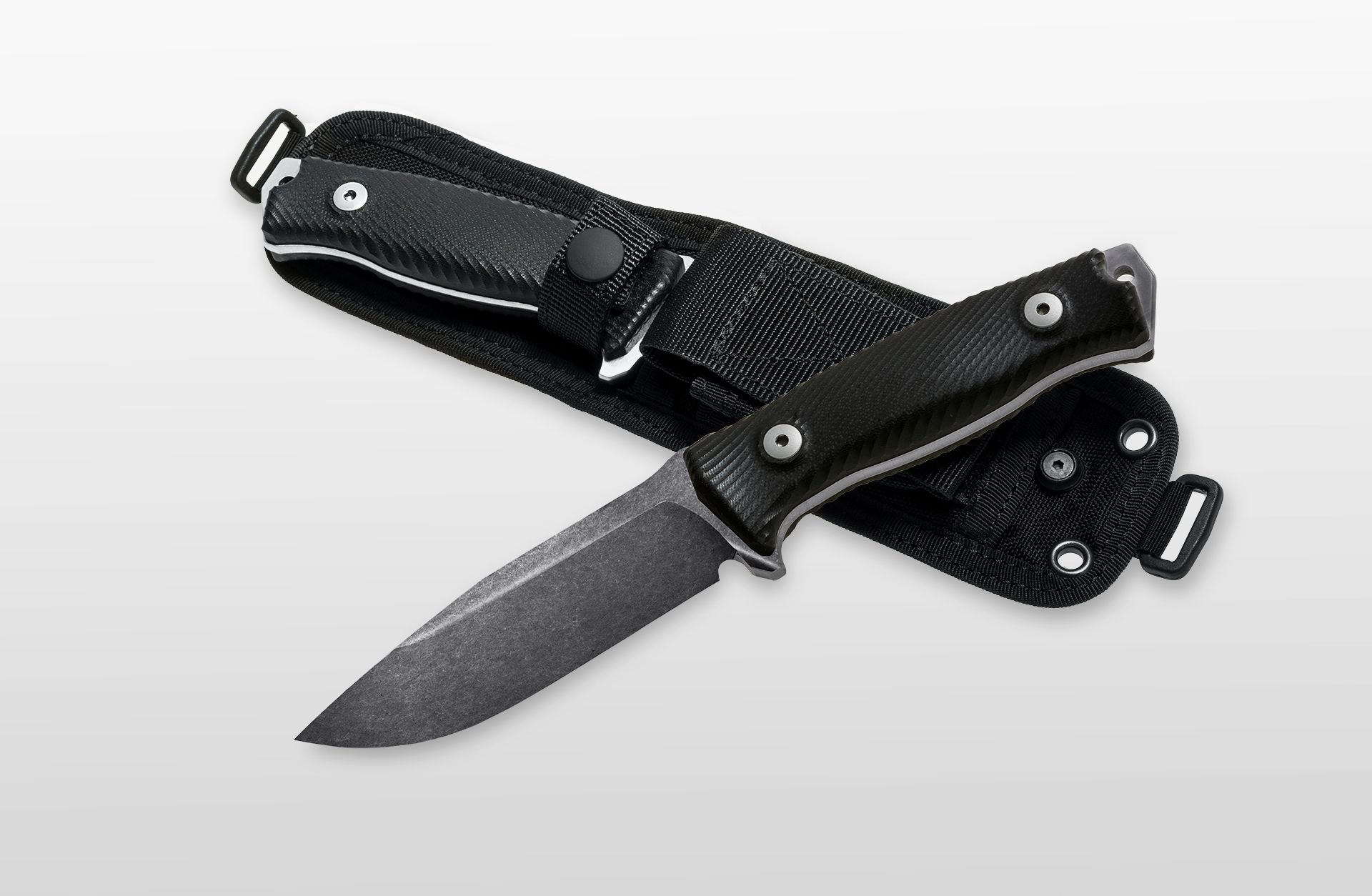 LionSteel M5B G10 Bushcraft Fixed Blade Sleipner Steel & Black G10 ...