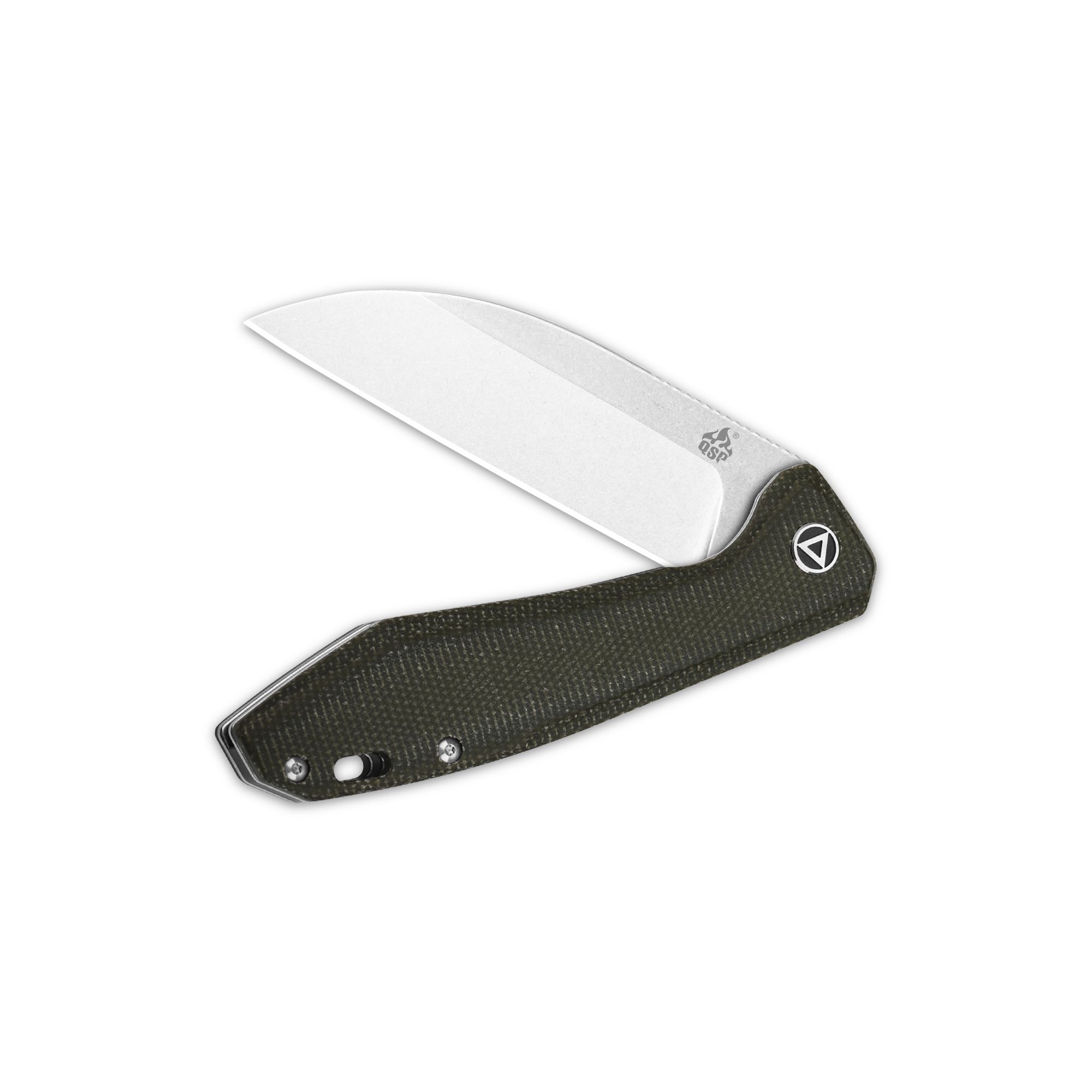 QSP Pelican Liner Lock 118-E1 Pocket Knife CPM S35VN Stainless & Green ...
