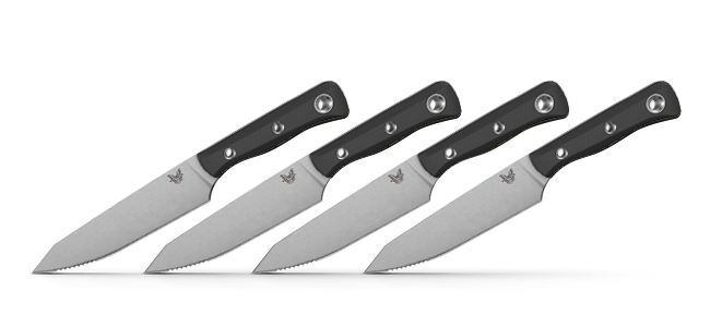 Benchmade Table Cutlery Set 4001 Black G10 & CPM-154 Stainless Steak ...