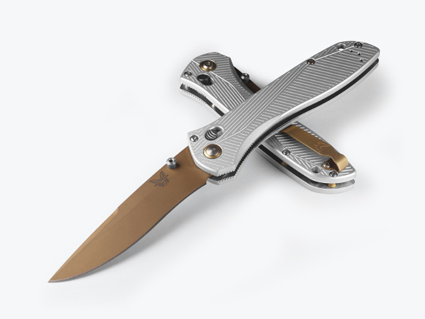 Benchmade Seven-Ten 710FE-24 Gray Aluminum & Dark Flat Earth CPM-S90V ...
