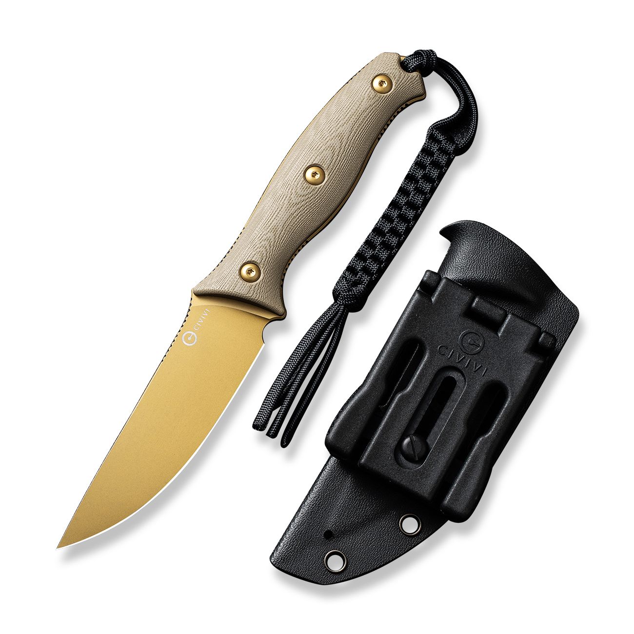 CIVIVI Stormridge C23041-2 Fixed Blade Desert Tan G10 Nitro-V Steel ...
