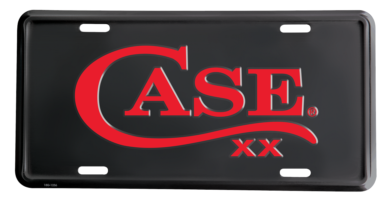 CASE XX Black & Red Aluminum License Plate Long Tail "C" 52556 - ACC ...