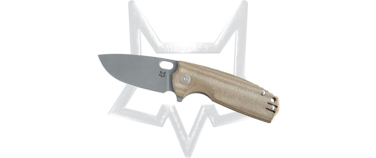 Fox Core FX-604 MN Liner Lock Natural Micarta Elmax Stainless Pocket ...