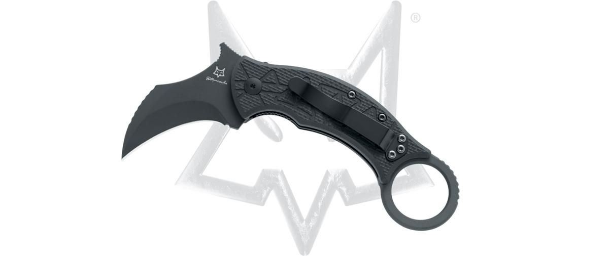 Fox Tribal K FX-802 Liner Lock Black G-10 N690Co Stainless Pocket Knife ...