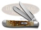 Case XX Jigged Amber Bone Mini Trapper Stainless Pocket Knife 00013 ...