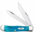 Case XX Sawcut Caribbean Blue Bone Trapper Stainless Pocket Knife 25592 ...