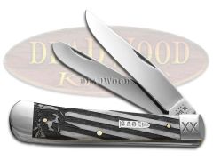 Case xx Skulls Natural Bone Trapper 1/500 Stainless Pocket Knife ...