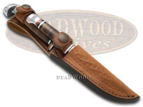 Case XX Twin Finn Polished Leather 2-Knife Hunter Set Stainless 00372 ...