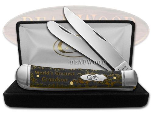 Case XX World's Greatest Grandson Antique Bone Trapper 1/500 Stainless ...